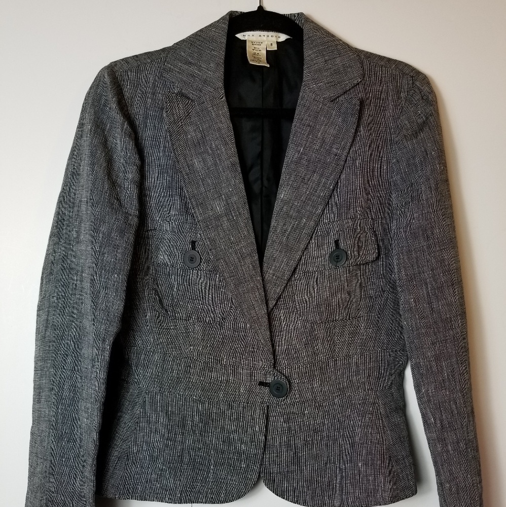 Max Studio 1 Button Blazer Suit Capsule Wardrobe - Gem